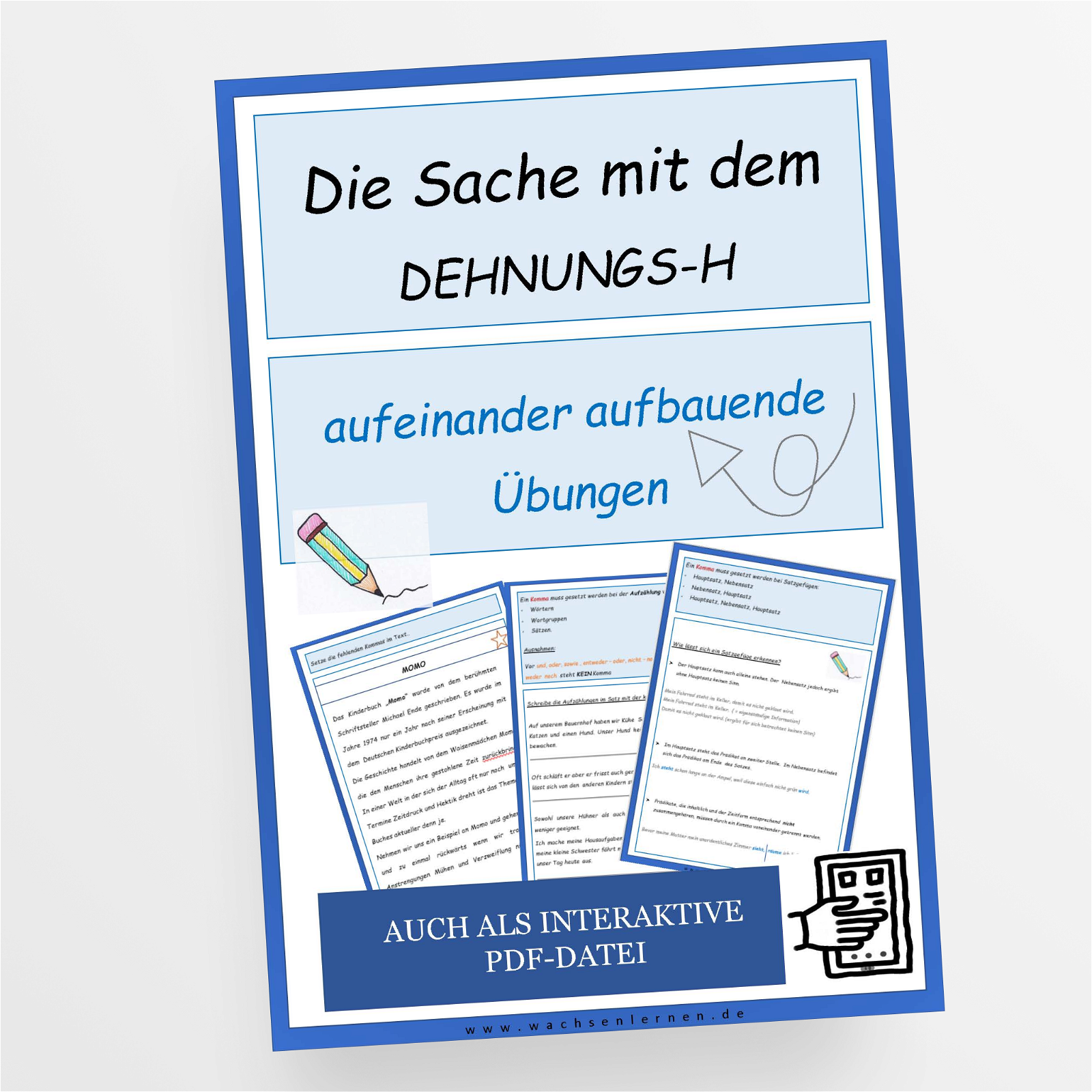 Arbeitsheft für die Sache mit dem "Dehnungs-h" inklusive interaktiven ...