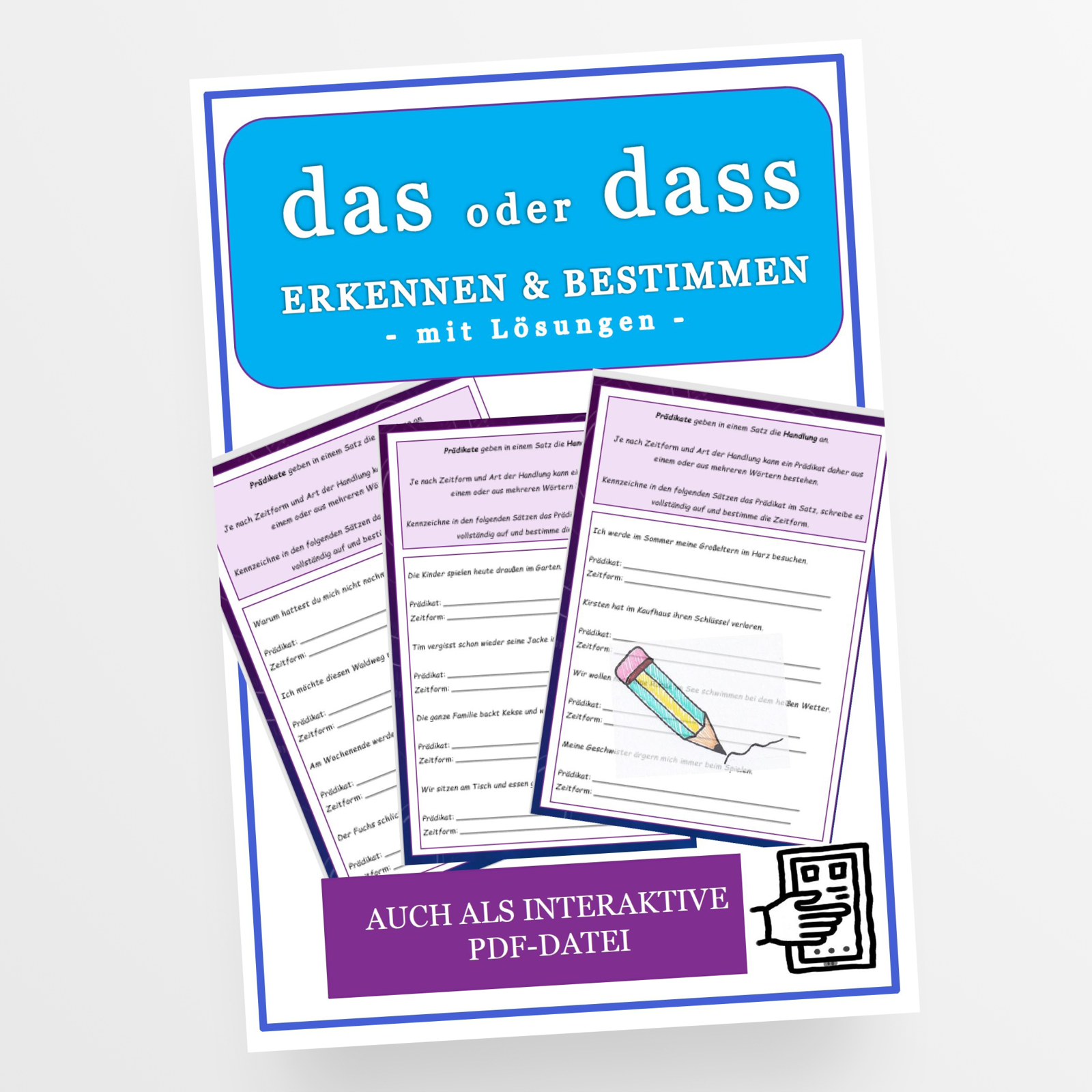 Deutsch: "das" oder "dass" mit interaktiven Übungen für die 6. und 7 ...