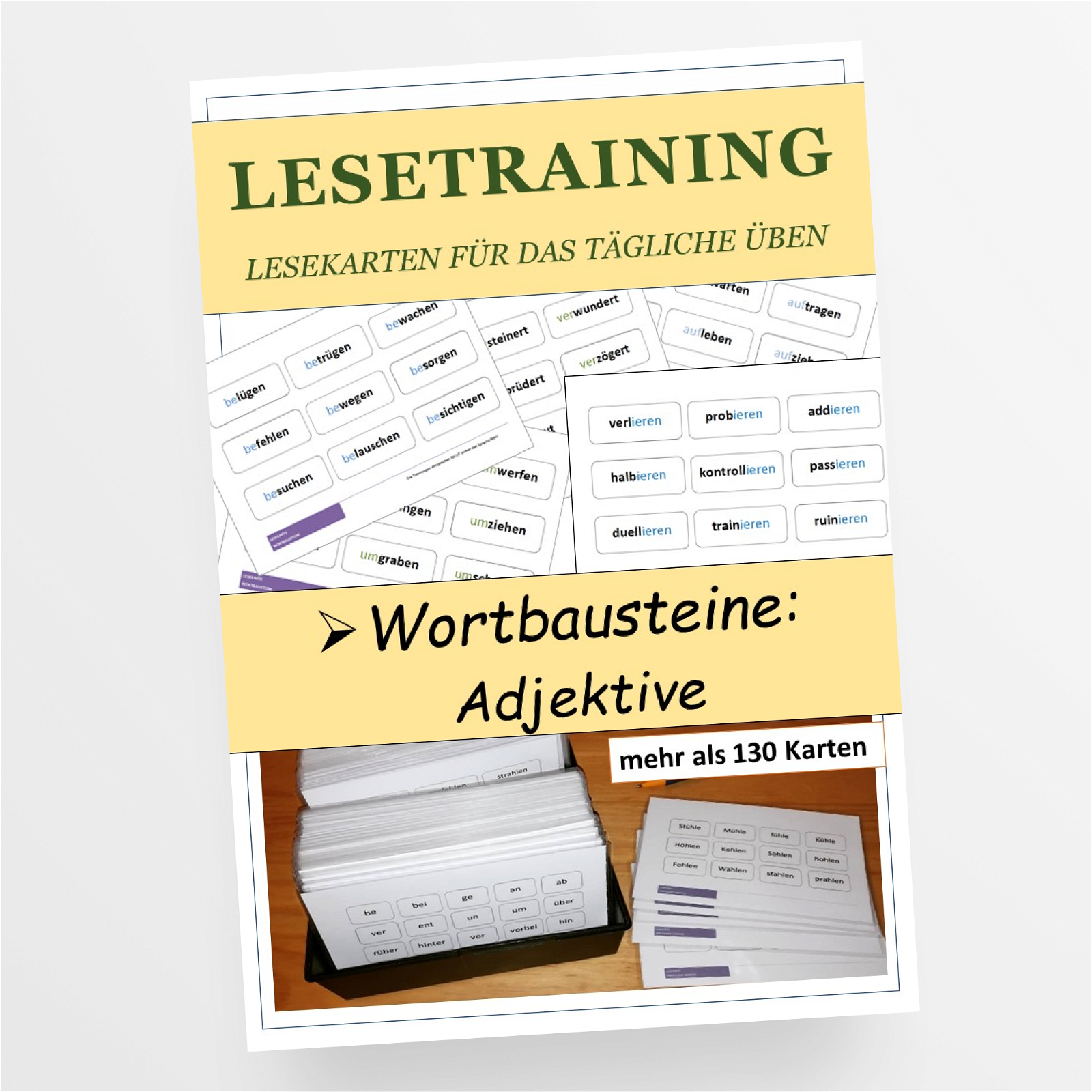 Lesetraining: Wortbausteine Adjektive - Lesekarten – StudyHelp Lehrmaterial