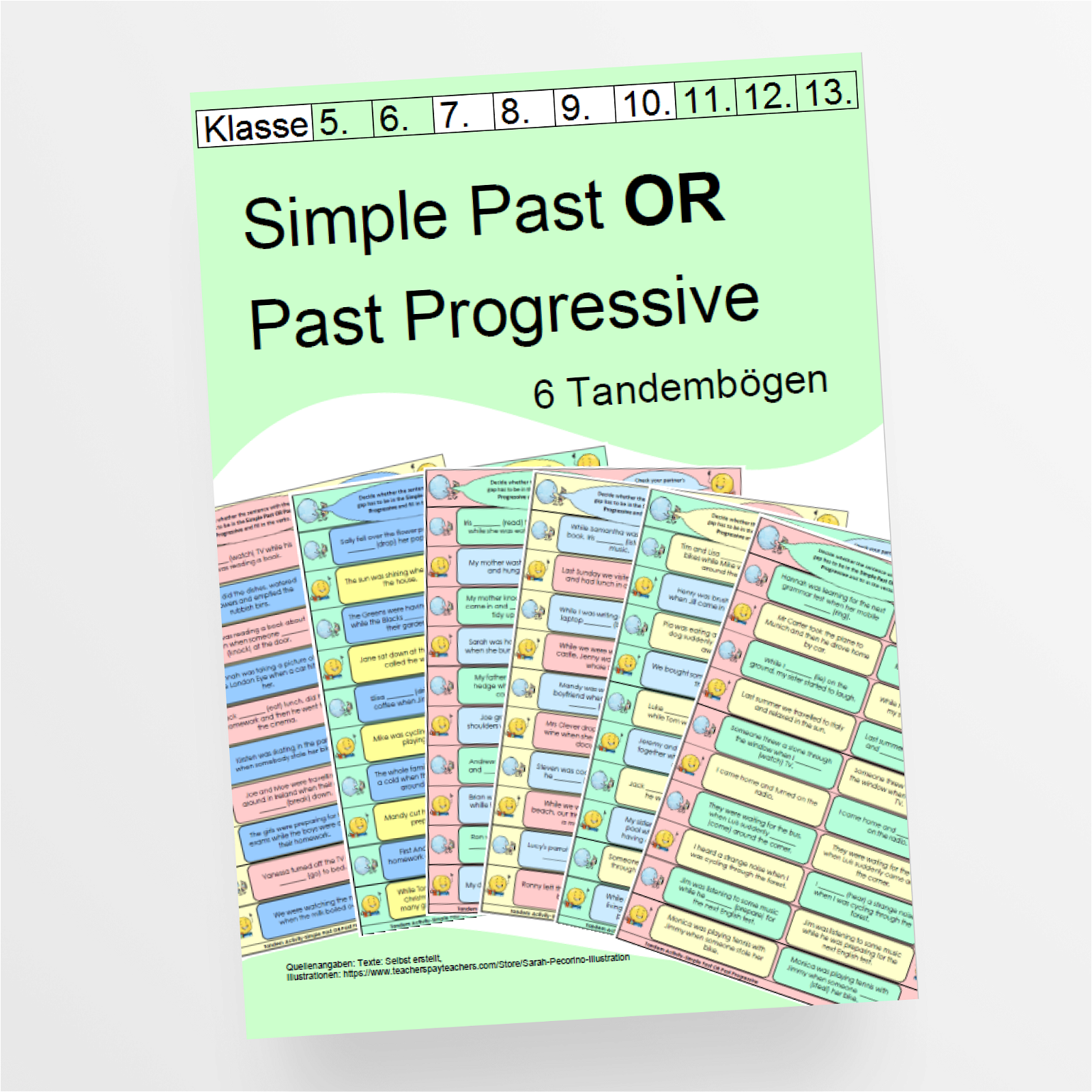 Tandem Activities zu Simple Past or Past Progressive für die 8. und 9 ...