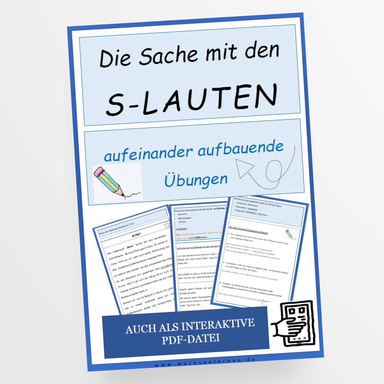 Arbeitsheft für die Sache mit den "S-Lauten" inklusive interaktiven Üb ...