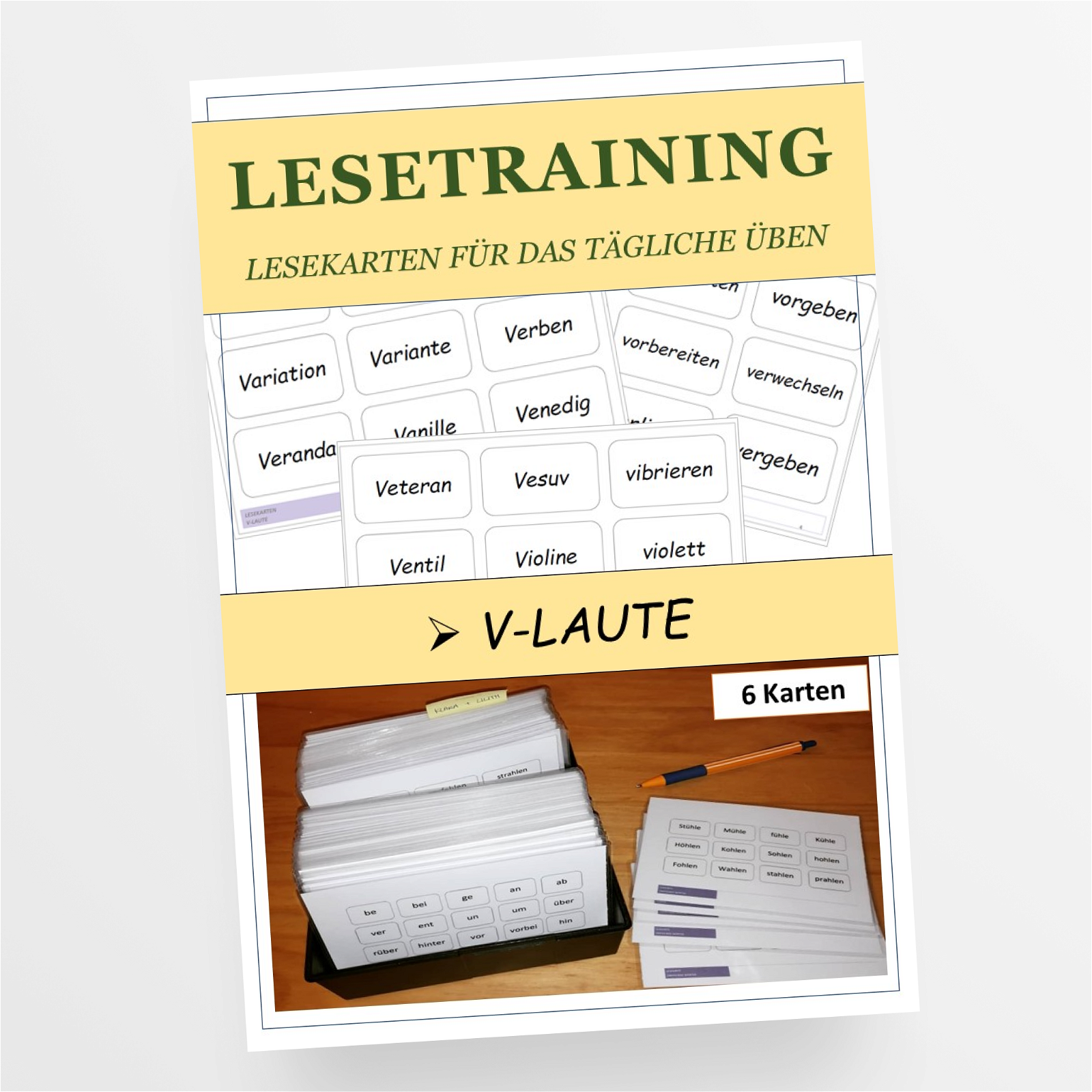 Lesetraining: V-Laute - Lesekarten – StudyHelp Lehrmaterial