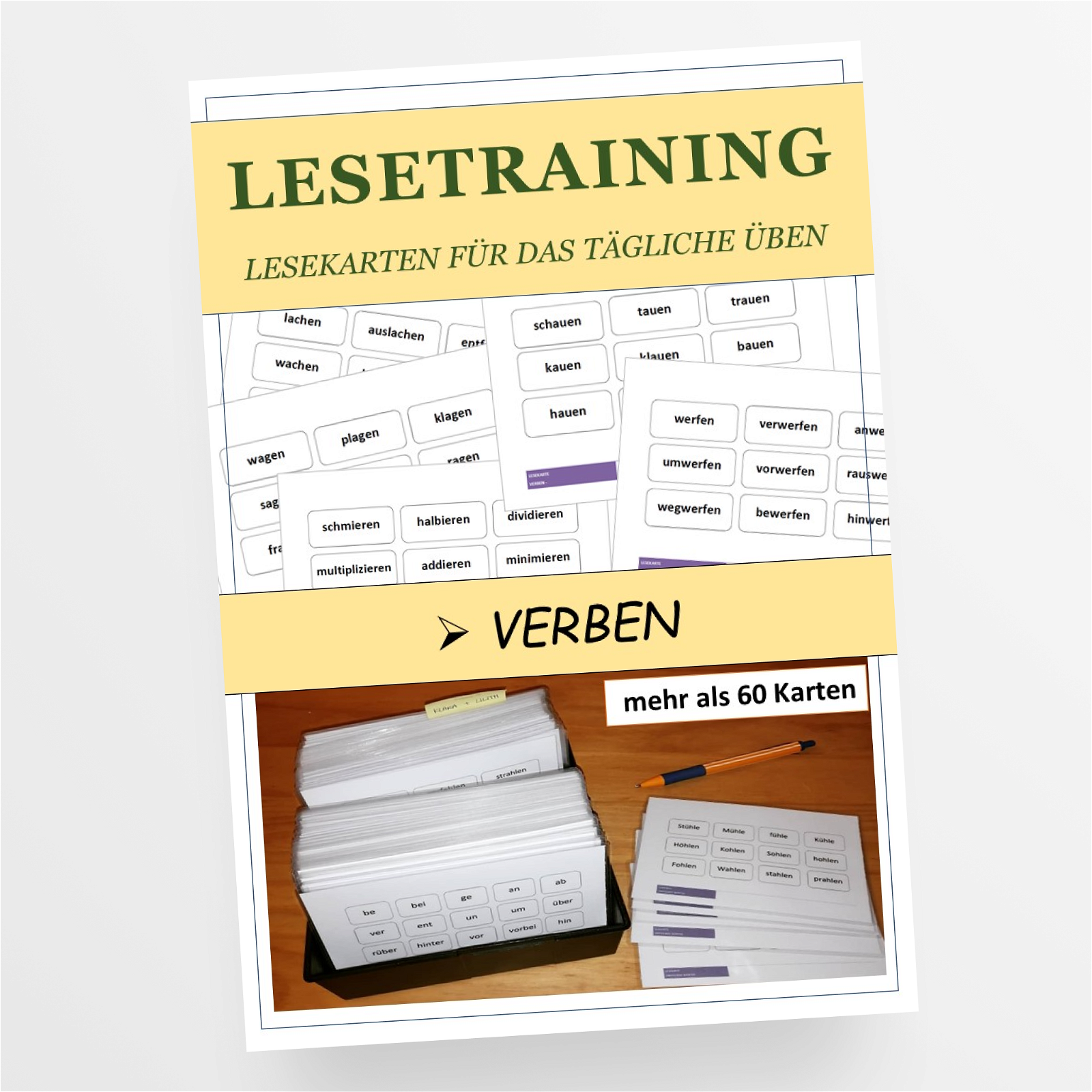 Lesetraining: Verben - Lesekarten – StudyHelp Lehrmaterial