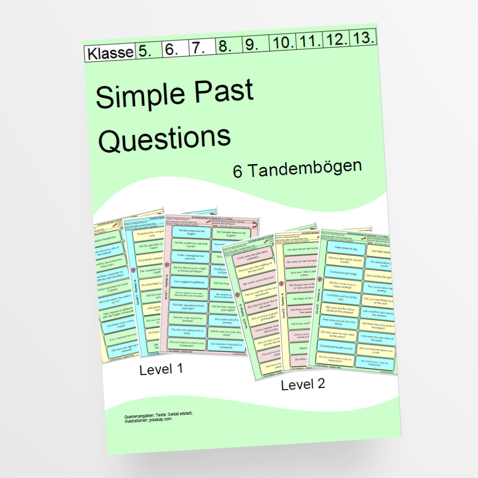 Tandem Activities zu Simple Past Questions für die 6. und 7. Klasse ...