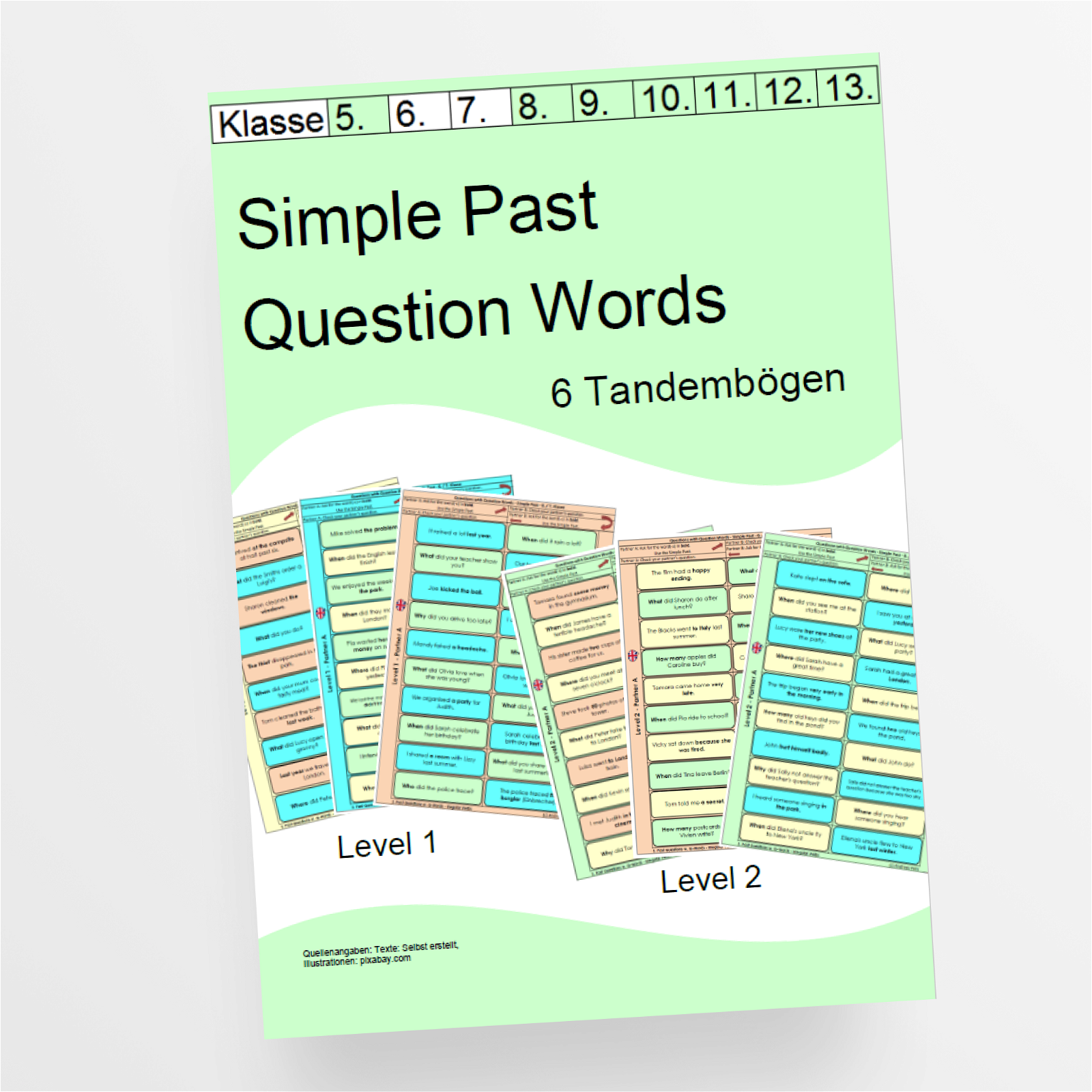 Tandem Activities zu Simple Past Questions with Question Words für die ...