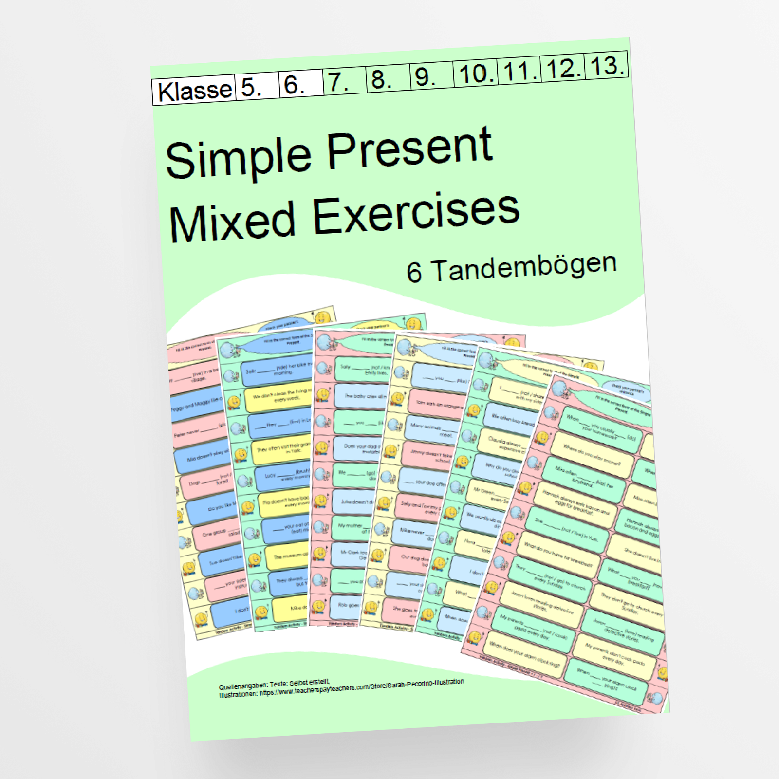Tandem Activities zu Simple Present Mix für die 5. und 6. Klasse ...